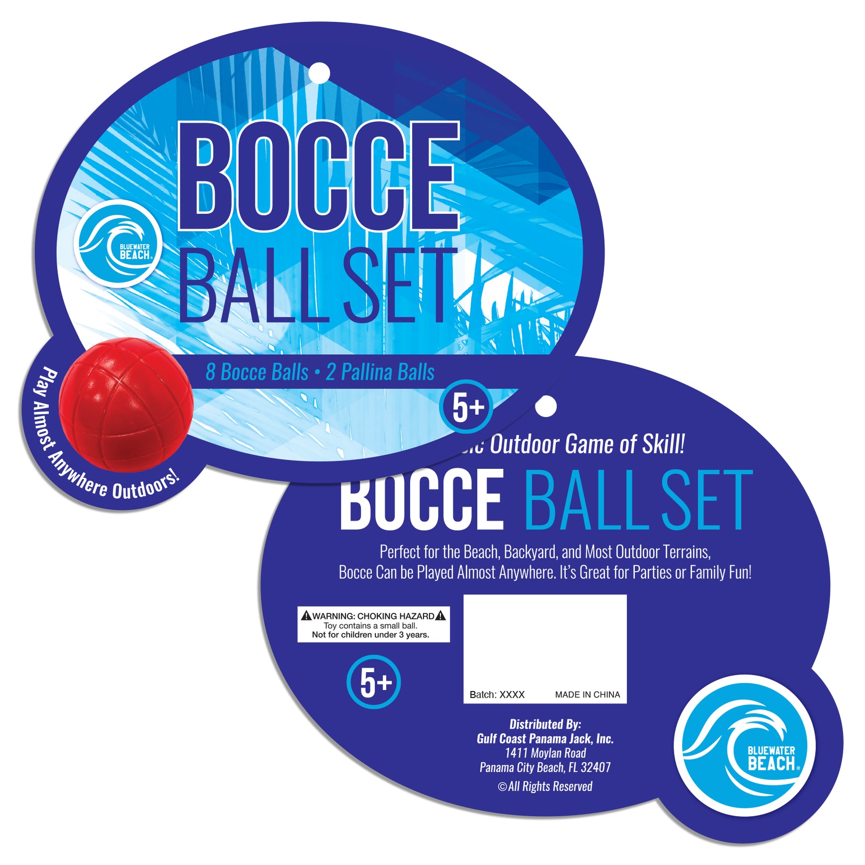 Bluewater Beach Sports Equipment Bocce Ball Set Multicolor Beach Ga...