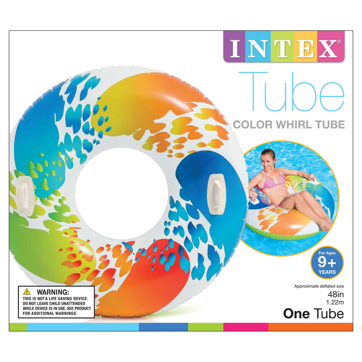 Intex Color Whirl Inflatable Pool Float - Add a Pop of Color to You...