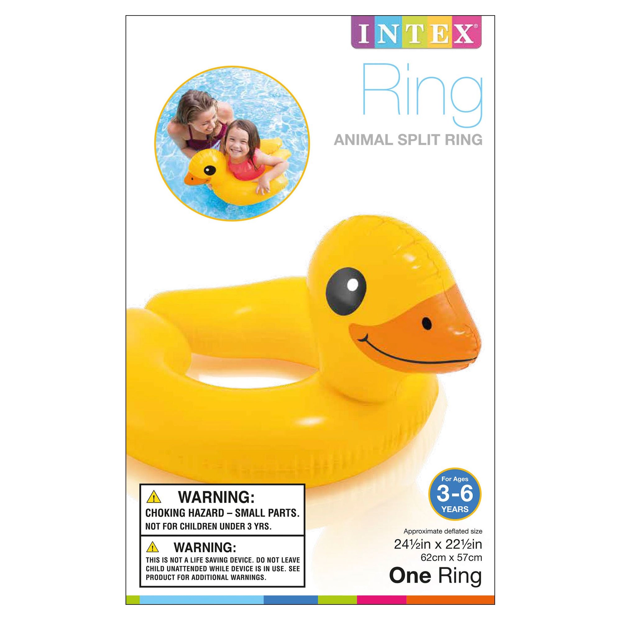 Intex Animal Split Ring Pack of 2: Fun and Safe Kids Pool Floats (A...