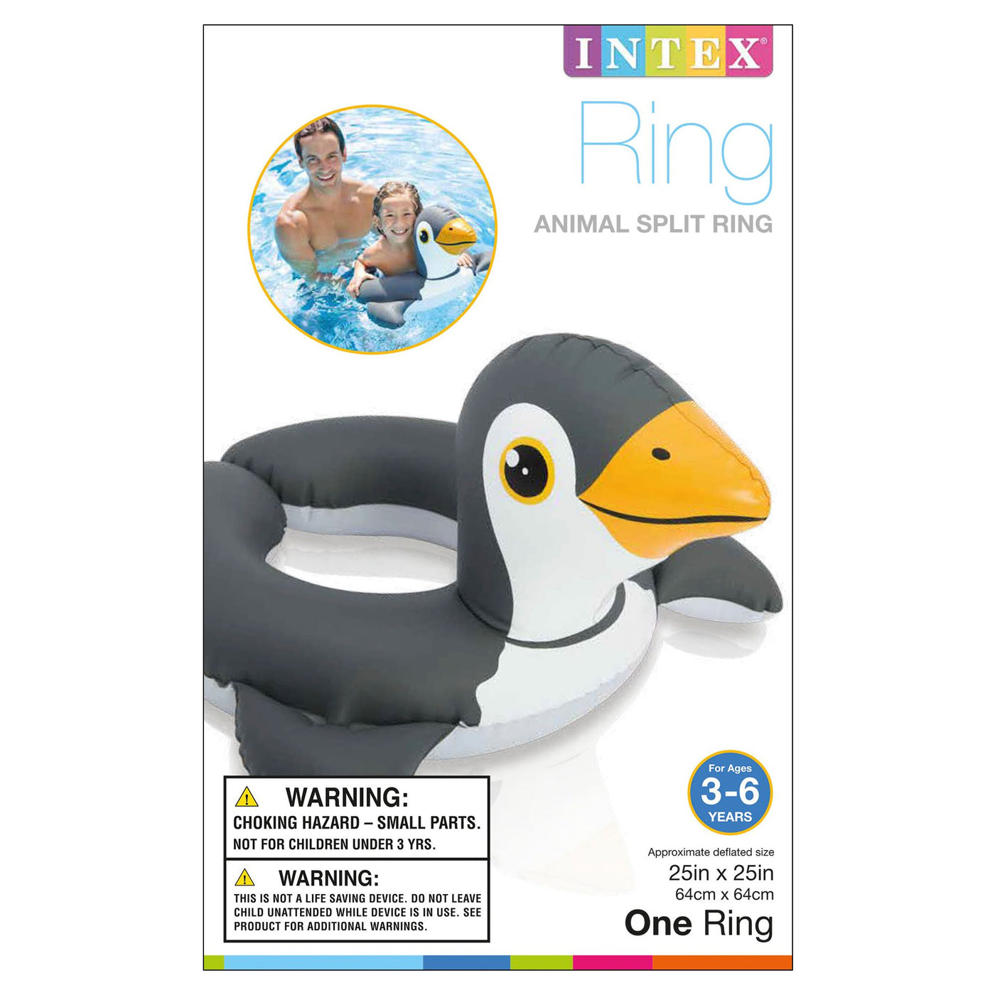 Intex Animal Split Ring Pack of 2: Fun and Safe Kids Pool Floats (A...